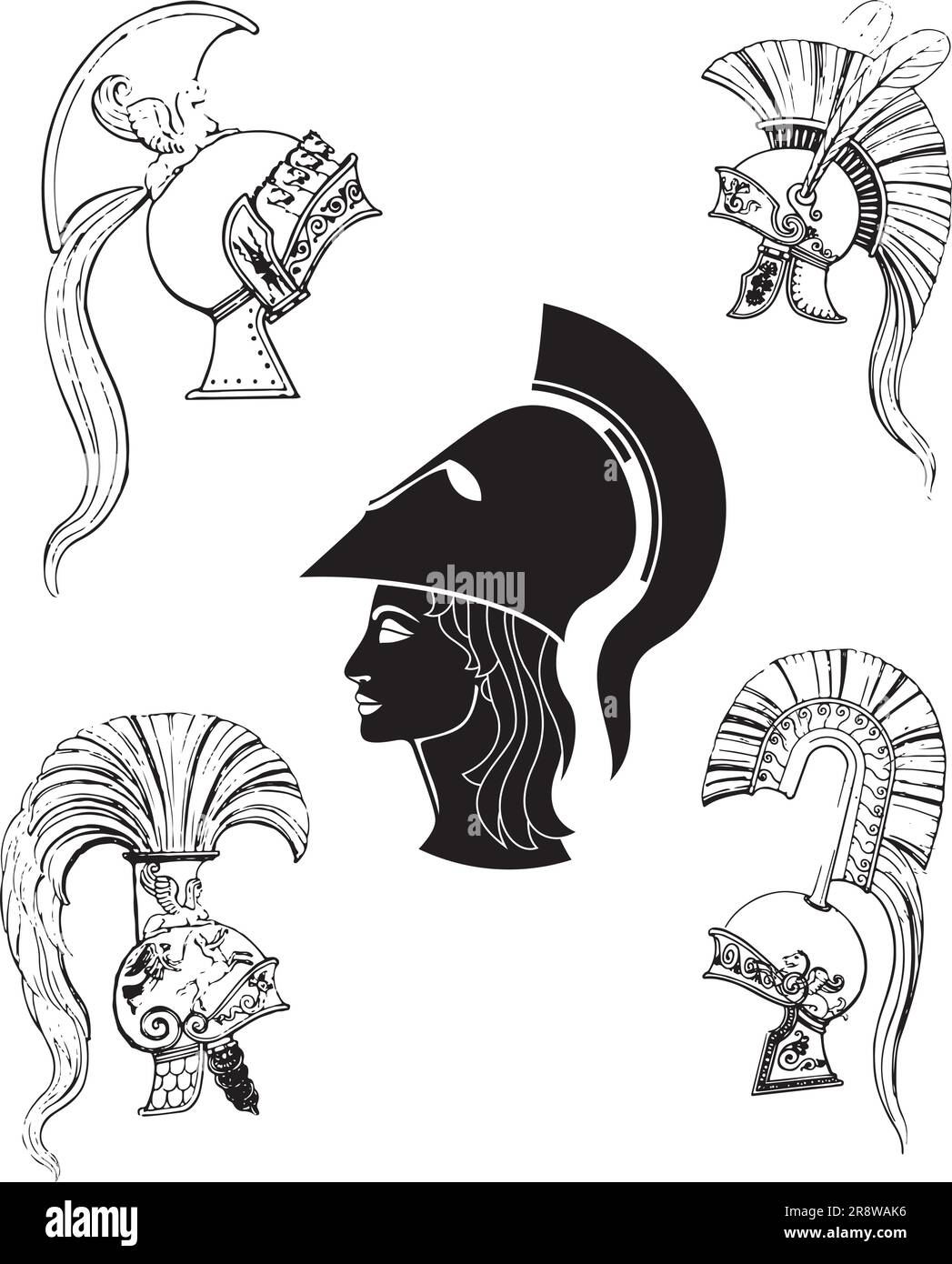 Athena Symbol The Helmet Cartoon