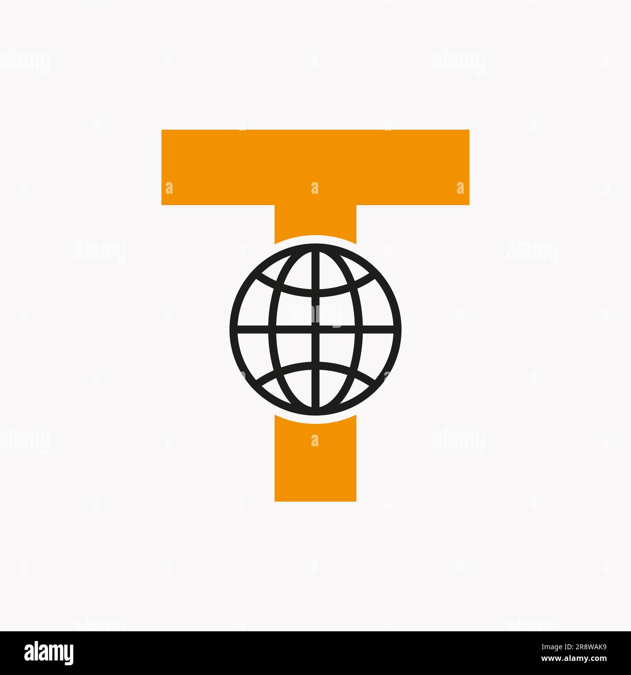 Letter T Global Logo Design. Global Logotype Symbol Vector Template ...