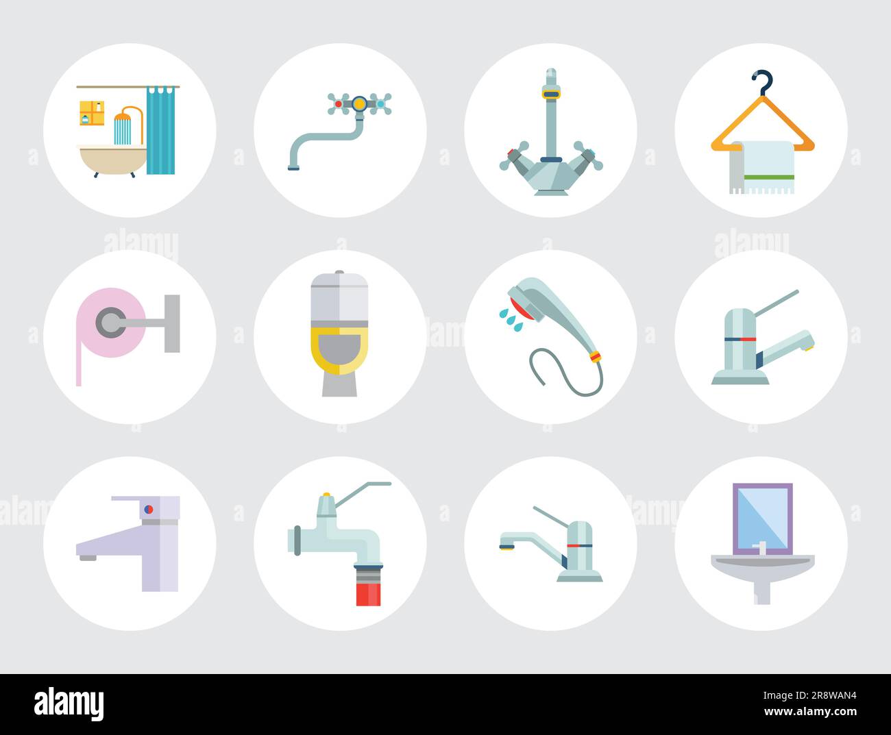 Bathroom Icon Set Stock Vector Image & Art - Alamy