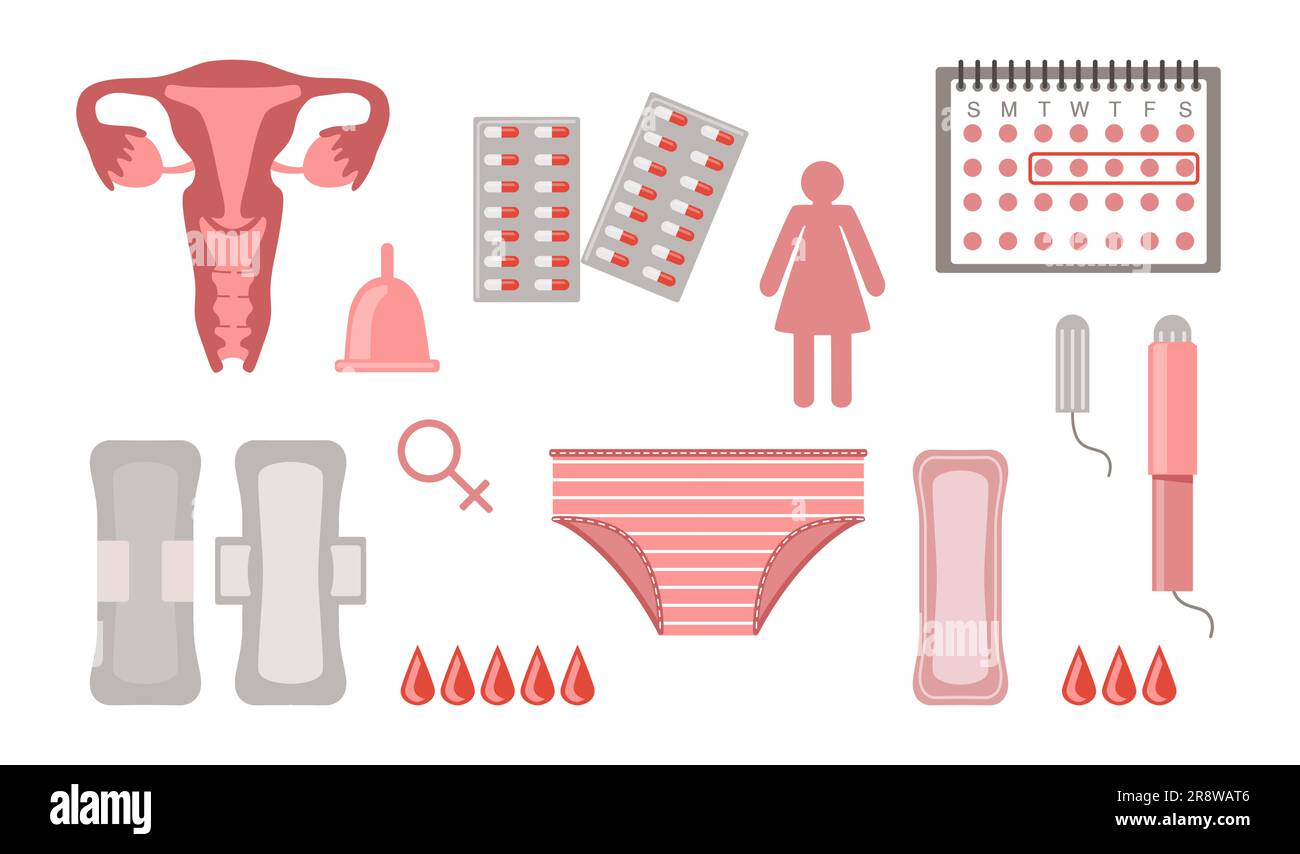 Menstruation and calendar Stock Vector Images - Alamy