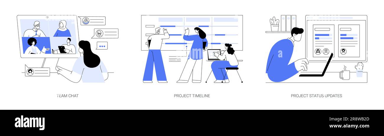 Project management tools abstract concept vector illustrations Stock ...