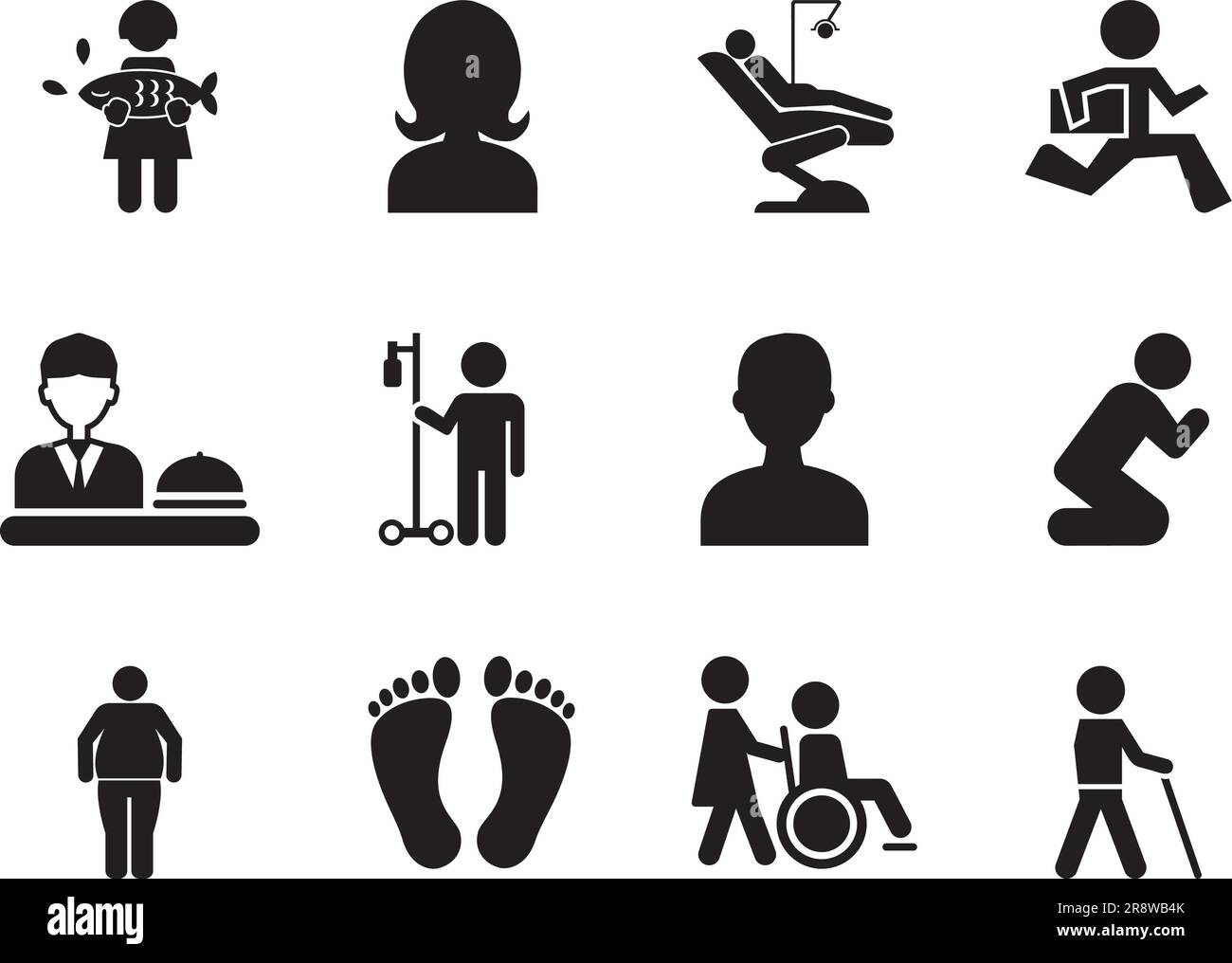 Praying man on black Stock Vector Images - Alamy