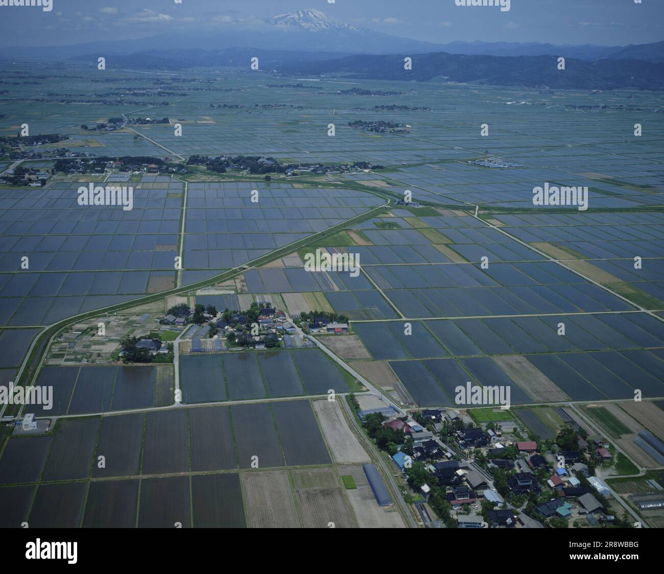 Shonai Plain and Mt. Chokaisan Stock Photo - Alamy