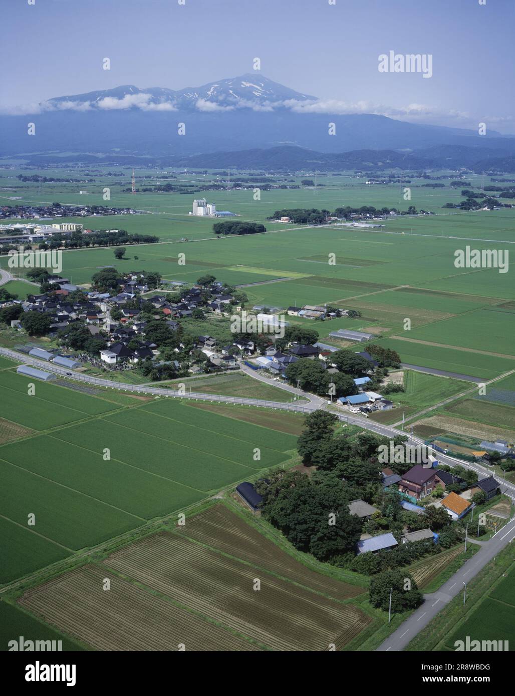 Shonai Plain and Mt. Chokaisan Stock Photo - Alamy