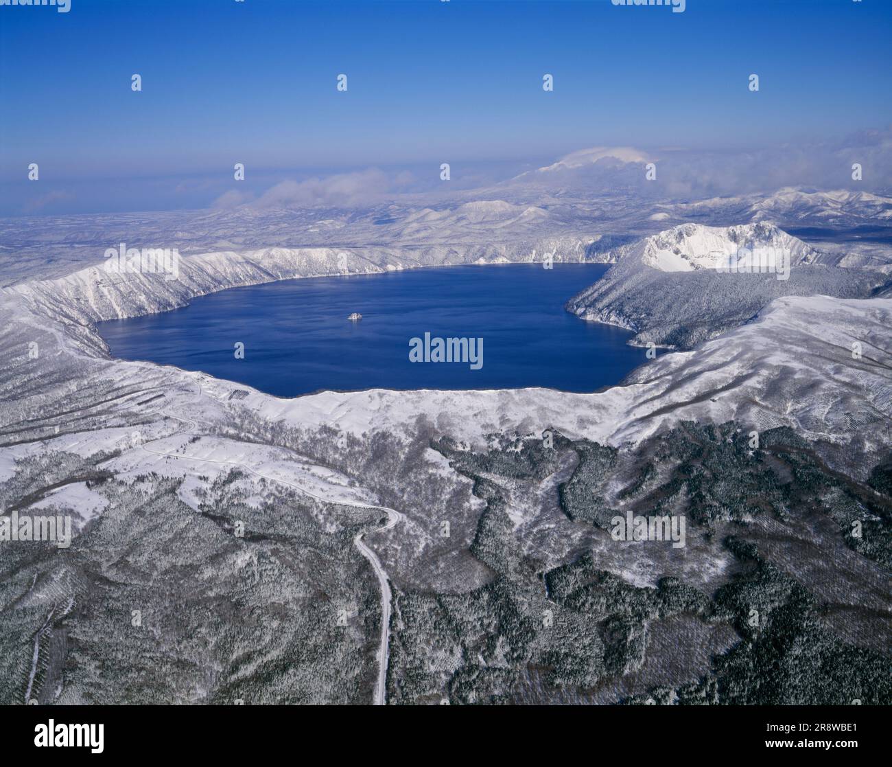 Lake Mashu and Mount Mashu Stock Photo - Alamy