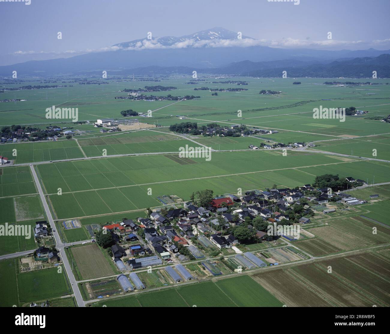 Shonai Plain and Mt. Chokaisan Stock Photo - Alamy