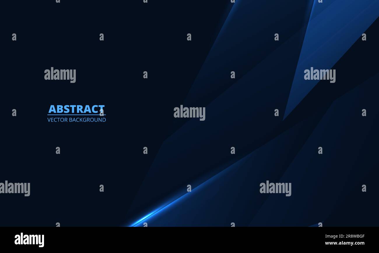 Dark blue abstract background with geometric diagonal shapes. Blue ...