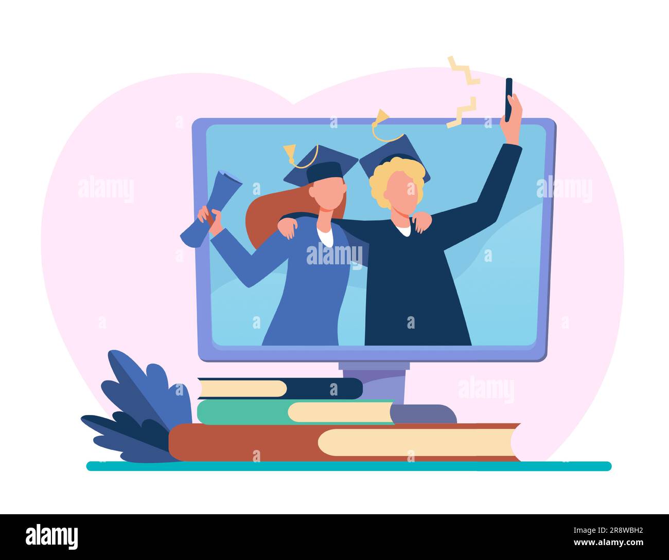 Computer technology students monitor Stock Vector Images - Alamy
