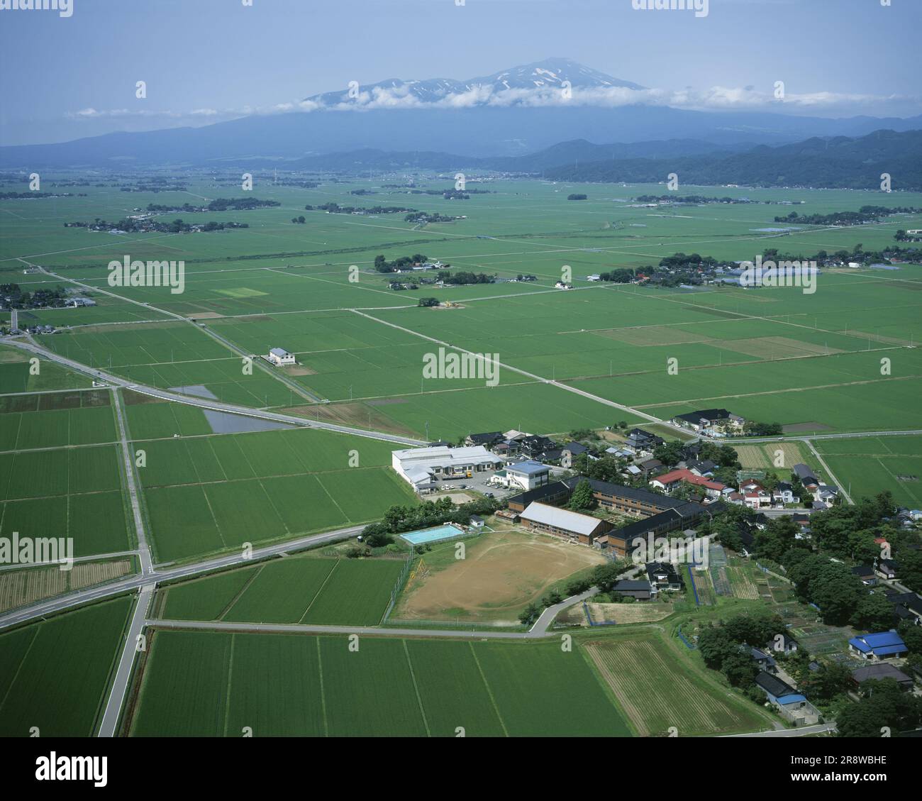 Shonai Plain and Mt. Chokaisan Stock Photo - Alamy