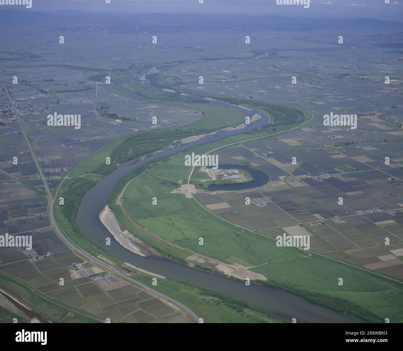 Ishikari River and Sorachi Lowland Stock Photo - Alamy