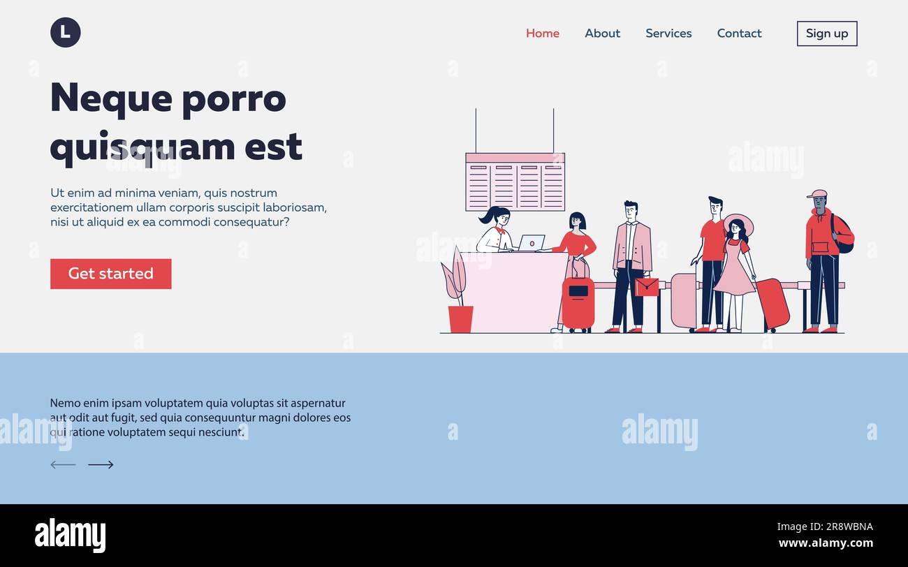 Queue line waiting departure Stock Vector Images - Alamy