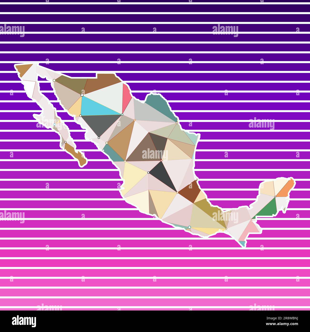 Mexico vector illustration. Mexico design on gradient stripes ...