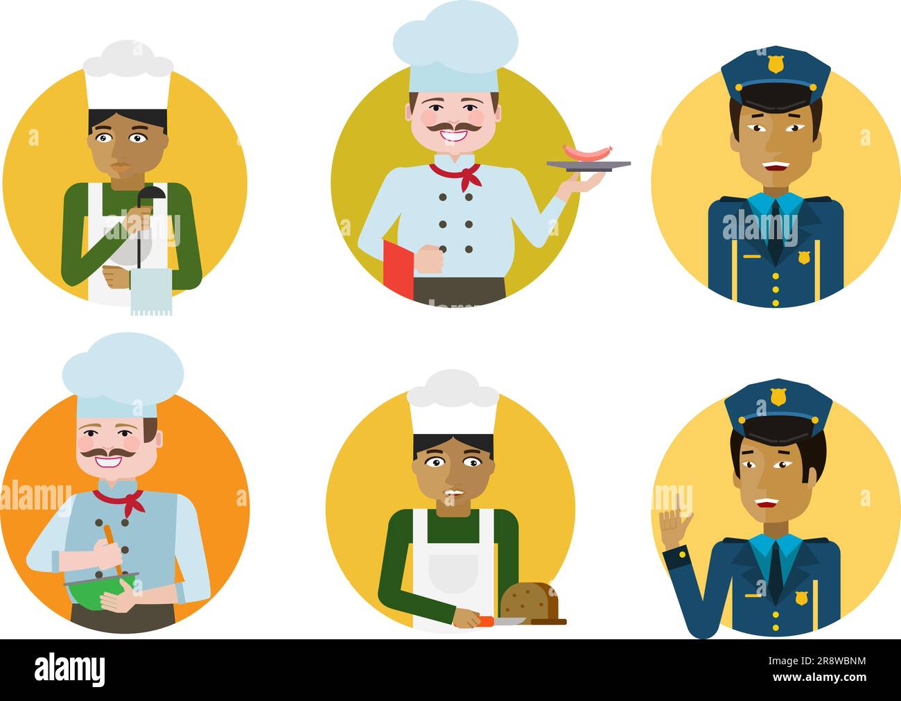 Middle aged cook Stock Vector Images - Alamy