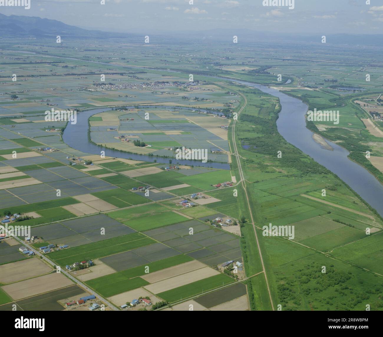 Ishikari River and Ishikari Plain Stock Photo - Alamy