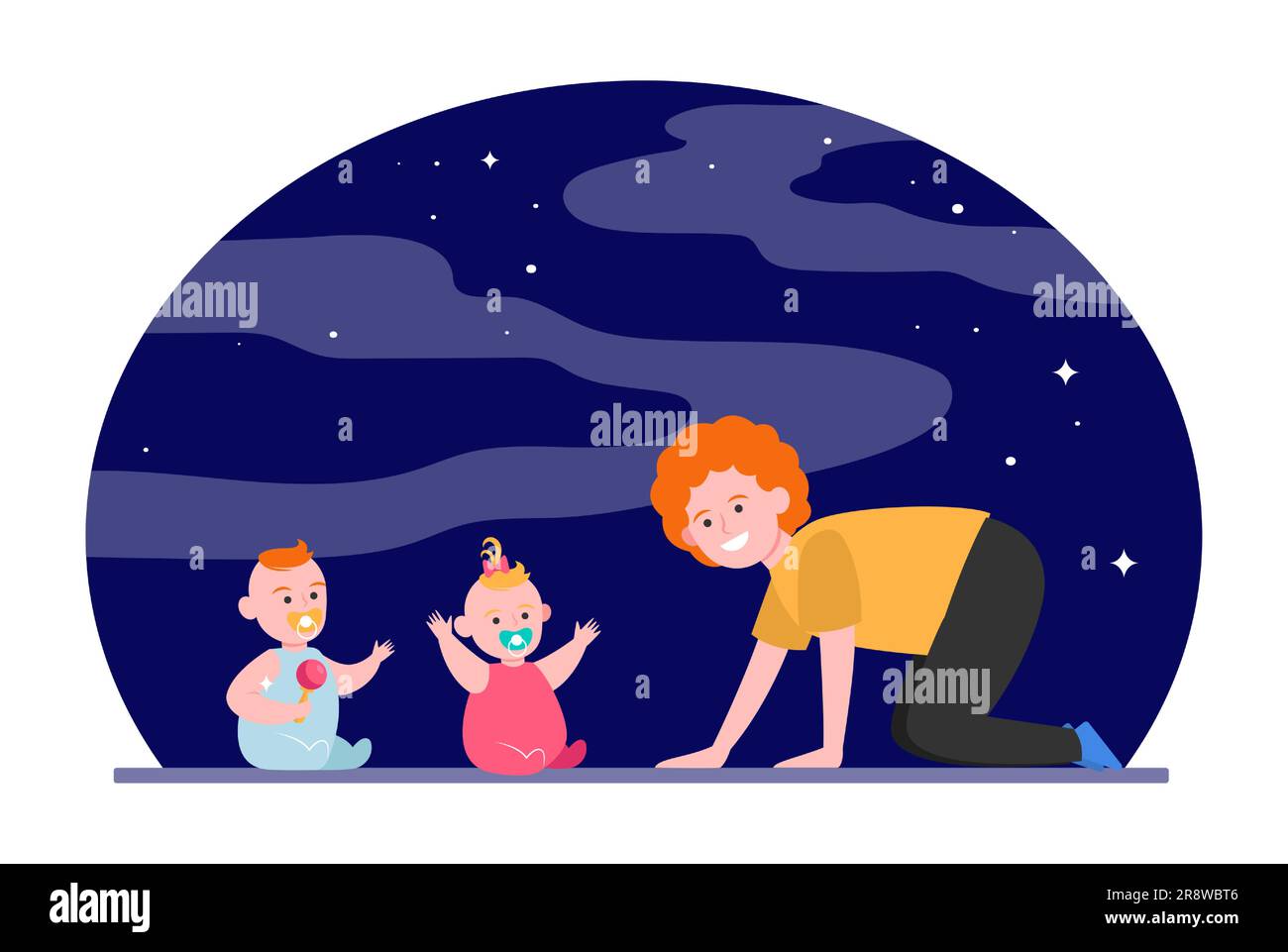 Twin babies boy and girl Cut Out Stock Images & Pictures - Alamy