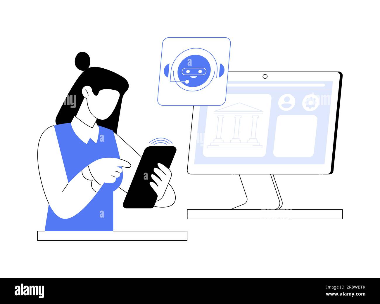 Chatbot assistant abstract concept vector illustration Stock Vector ...