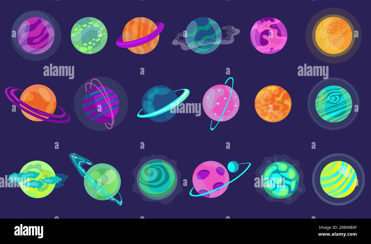 Cartoon planets hi-res stock photography and images - Alamy