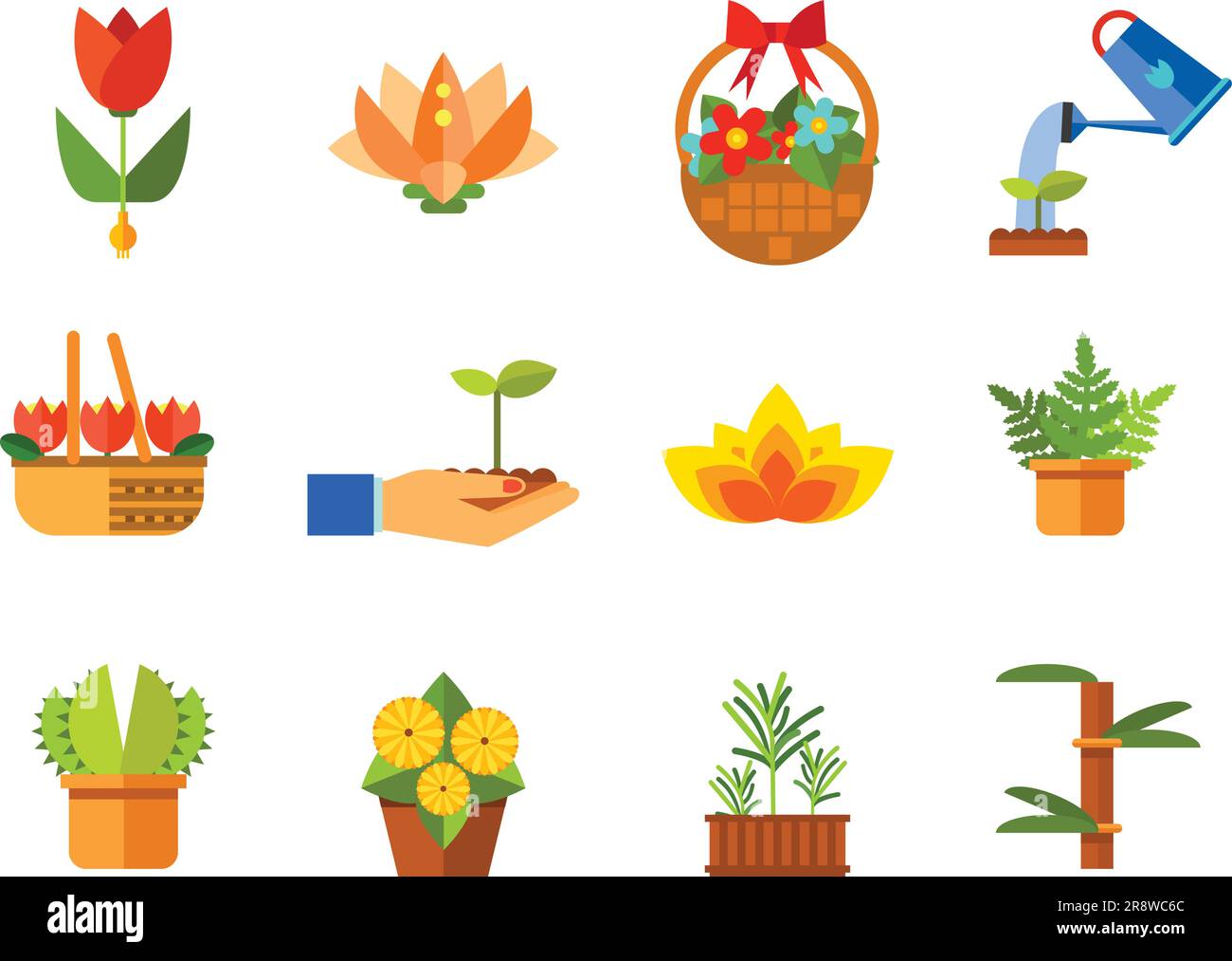 Plant Icon Set Stock Vector Image & Art - Alamy