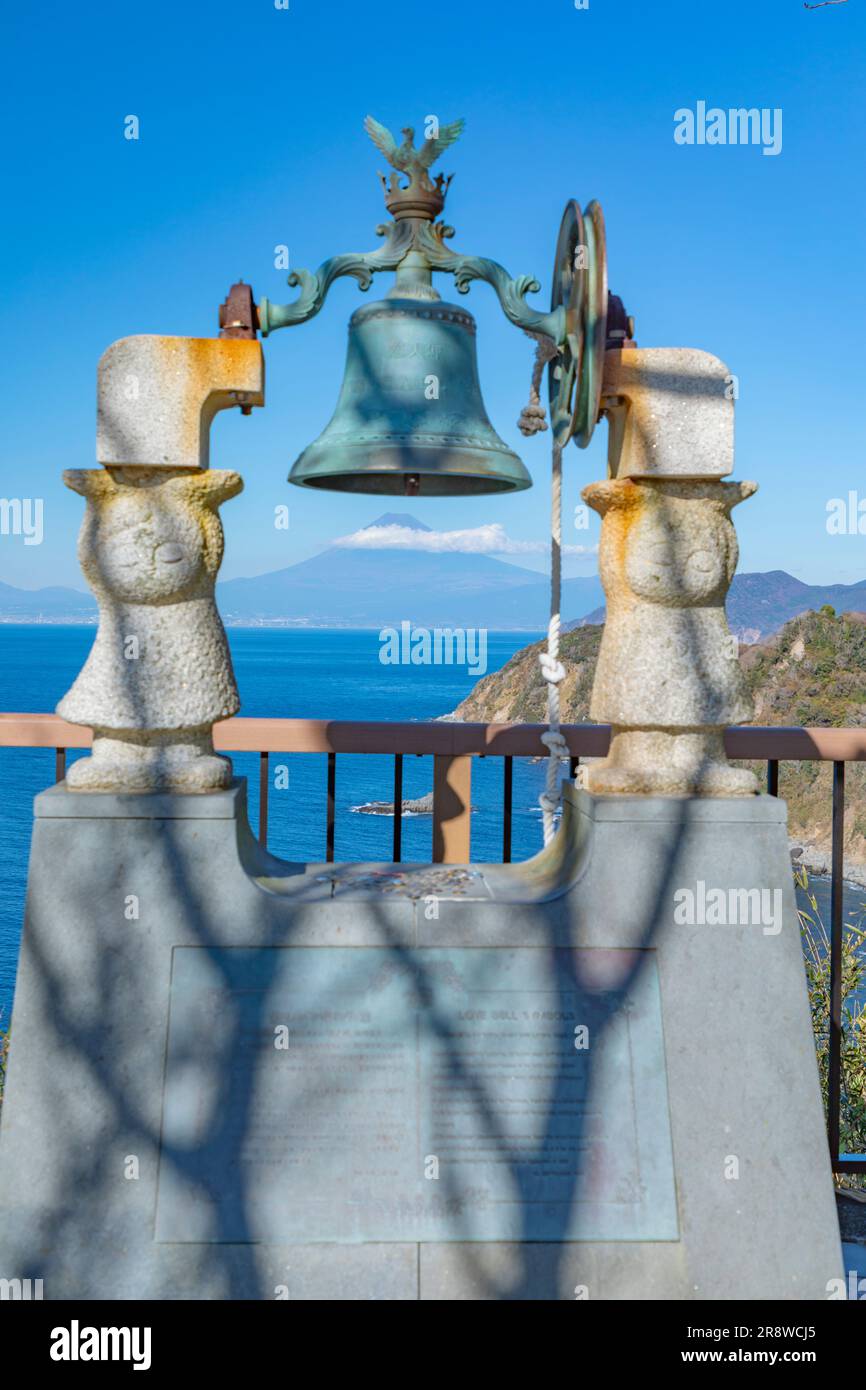 Golden bell at Koibito-misaki and Mt Stock Photo - Alamy