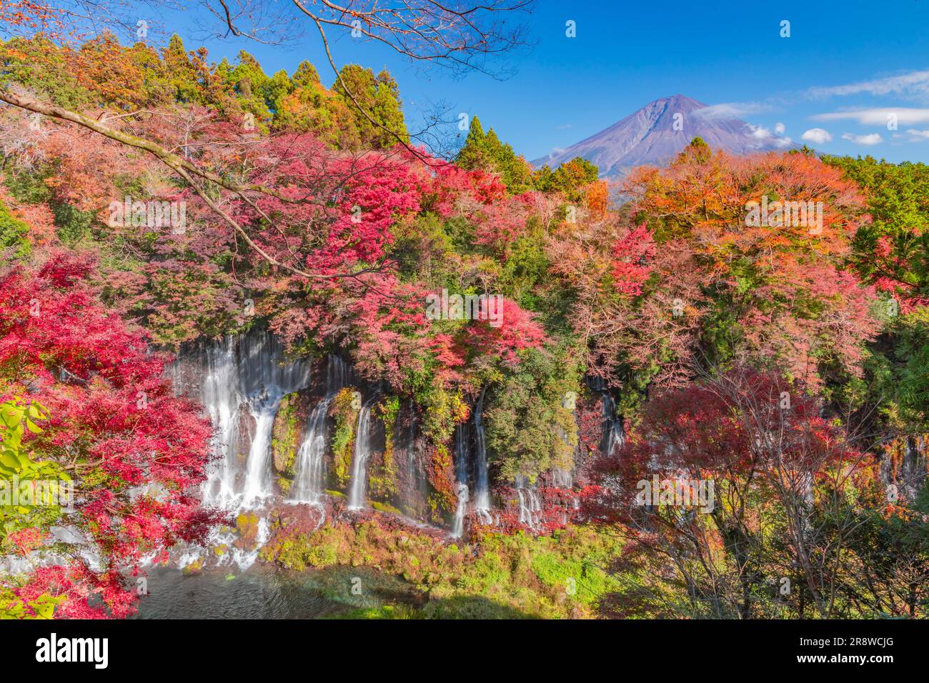 Shiraito Falls and Mount Fuji Stock Photo - Alamy