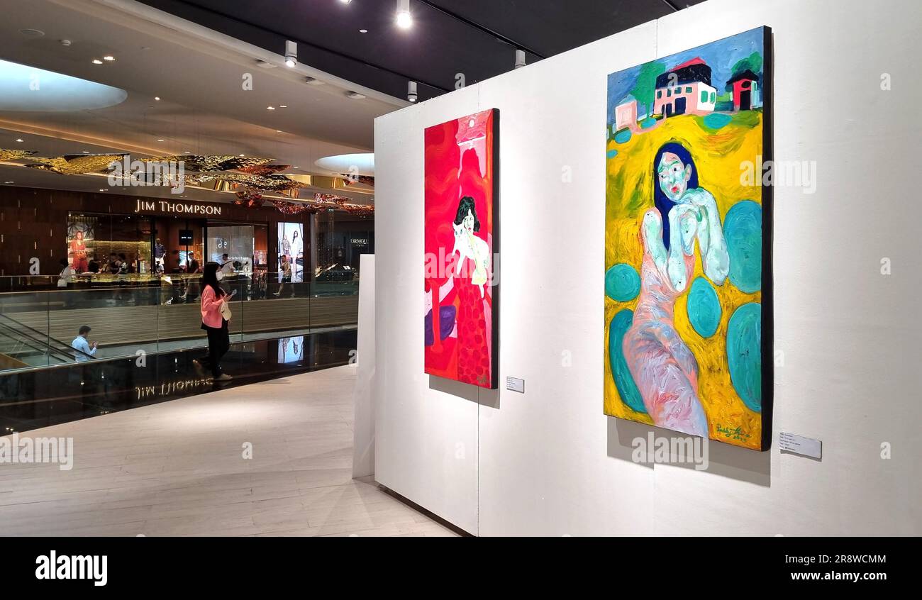 Bangkok, Thailand - June 10, 2023 : Thai Contemporary Art "My Brushwork" Solo art Exhibition by ...