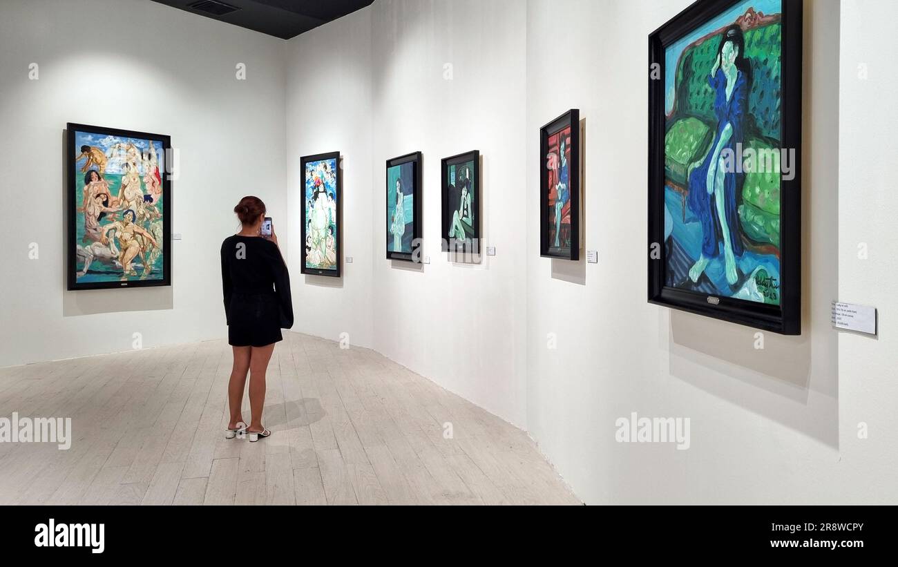 Bangkok, Thailand - June 10, 2023 : Thai Contemporary Art "My Brushwork" Solo art Exhibition by ...