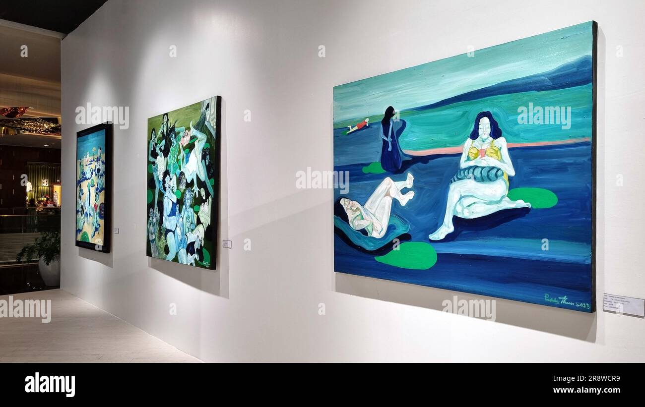 Bangkok, Thailand - June 10, 2023 : Thai Contemporary Art "My Brushwork" Solo art Exhibition by ...