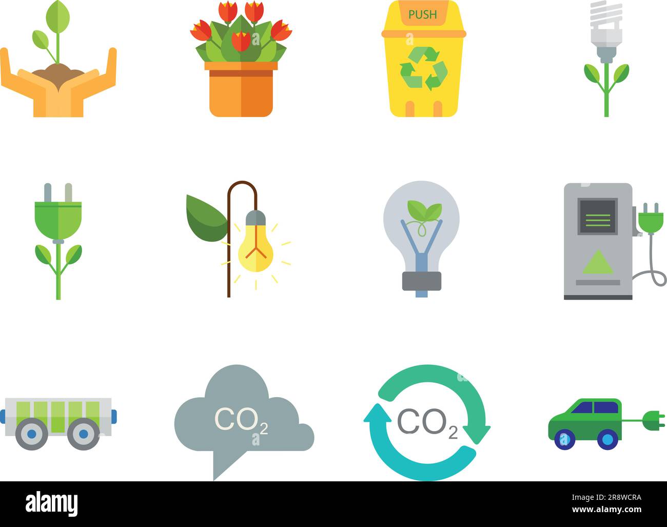 Eco Icon Set Stock Vector Image & Art - Alamy