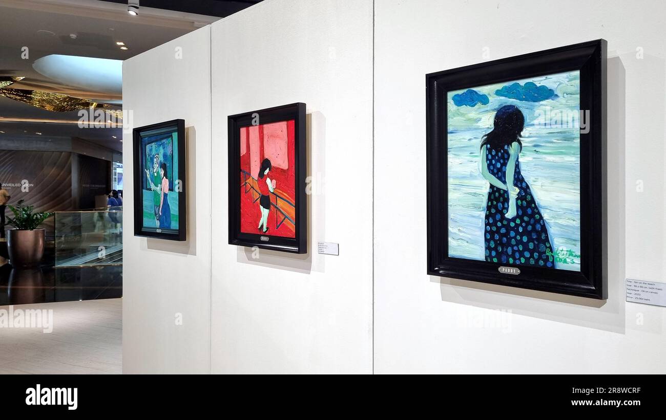 Bangkok, Thailand - June 10, 2023 : Thai Contemporary Art "My Brushwork" Solo art Exhibition by ...