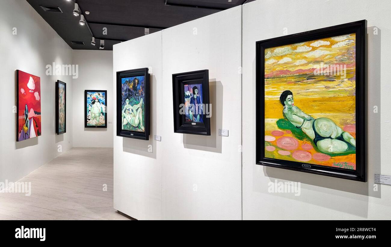 Bangkok, Thailand - June 10, 2023 : Thai Contemporary Art "My Brushwork" Solo art Exhibition by ...