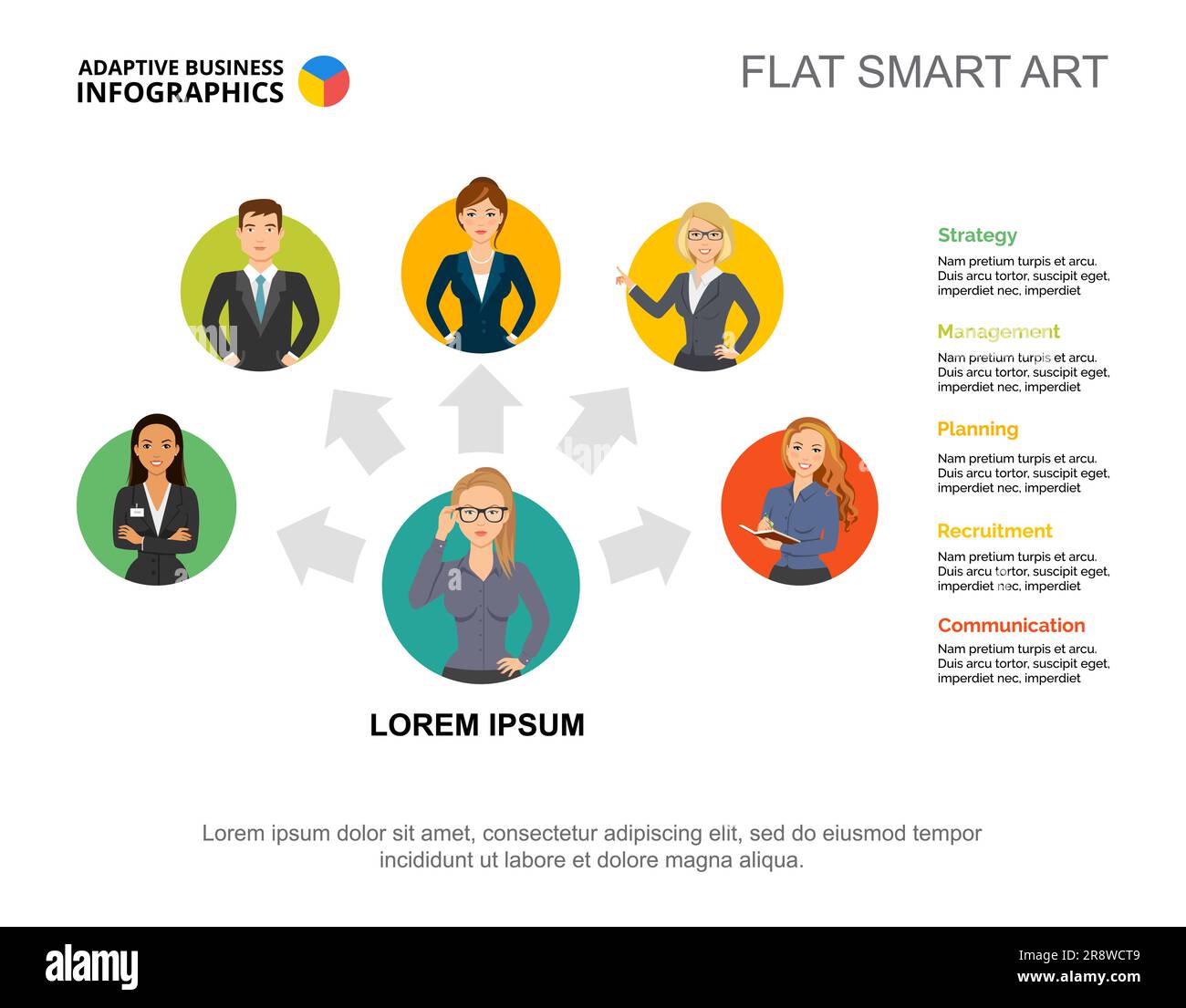 Five workers company process chart template Stock Vector Image & Art ...