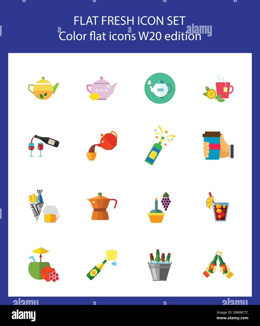 Pouring soft drinks Stock Vector Images - Alamy