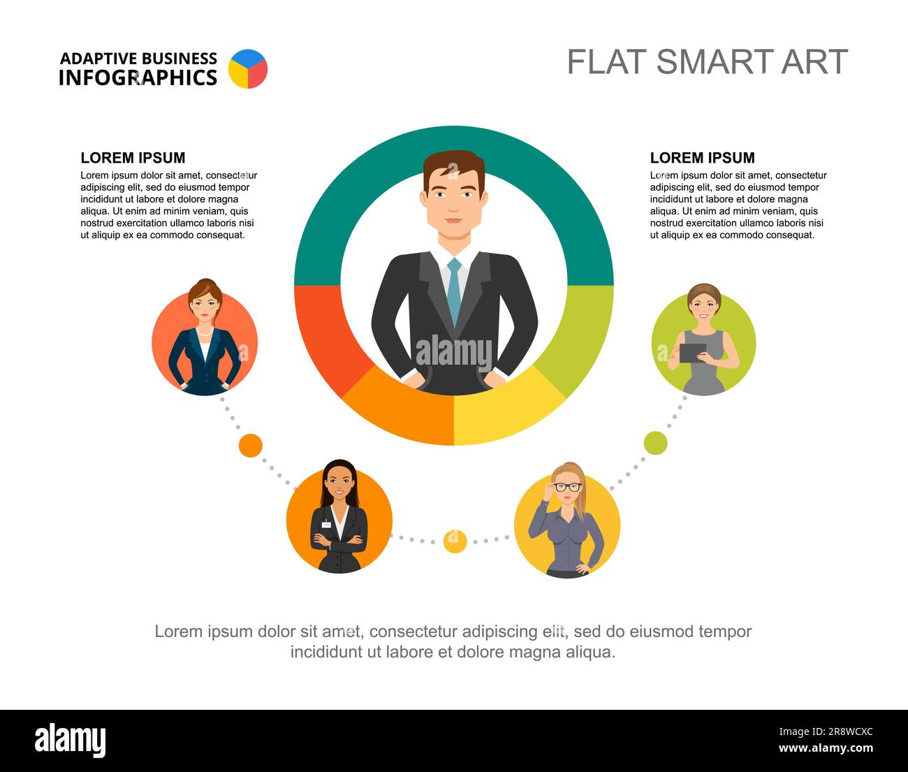 Two options workflow process chart template for presentation Stock ...