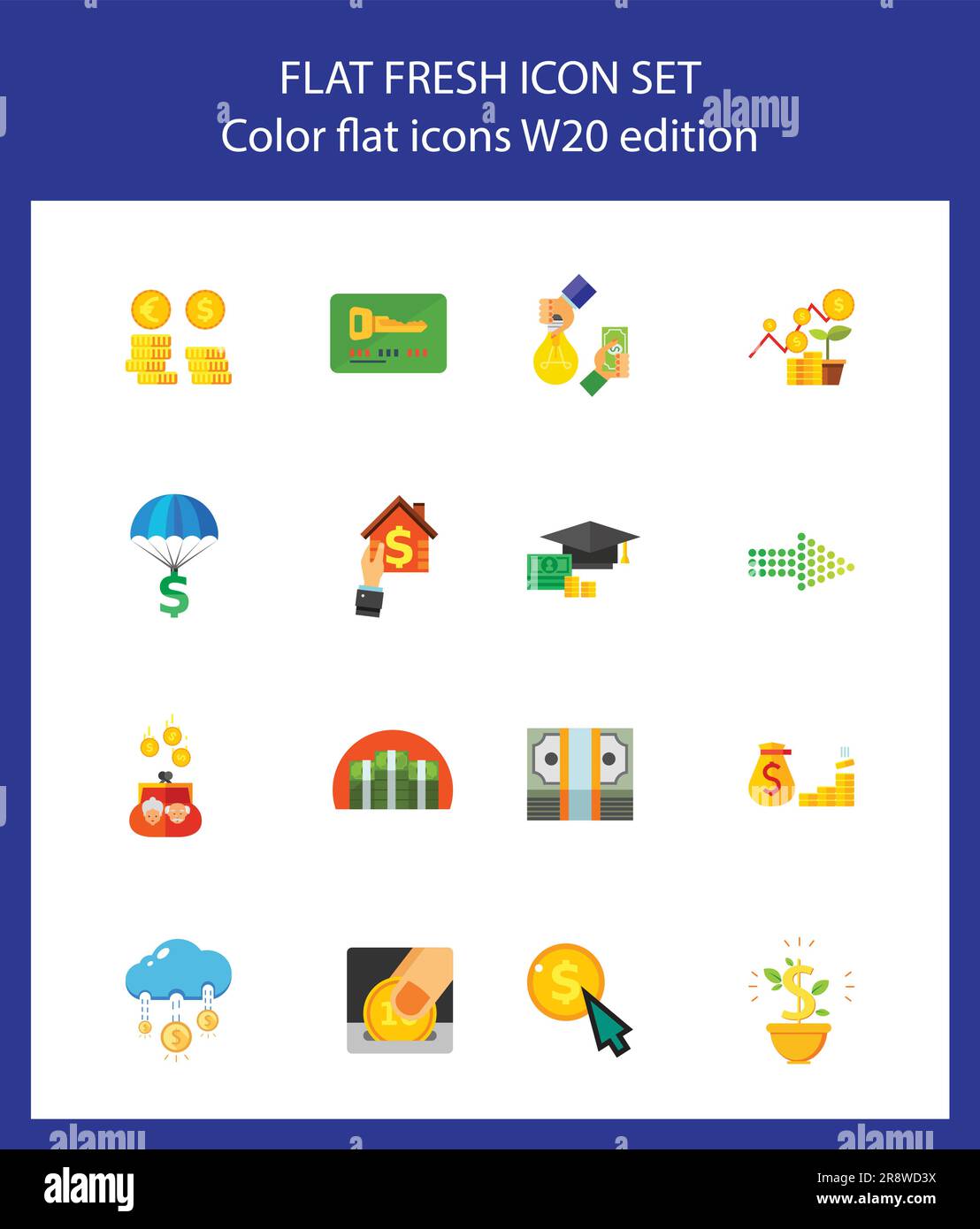 Cash icon set Stock Vector Image & Art - Alamy