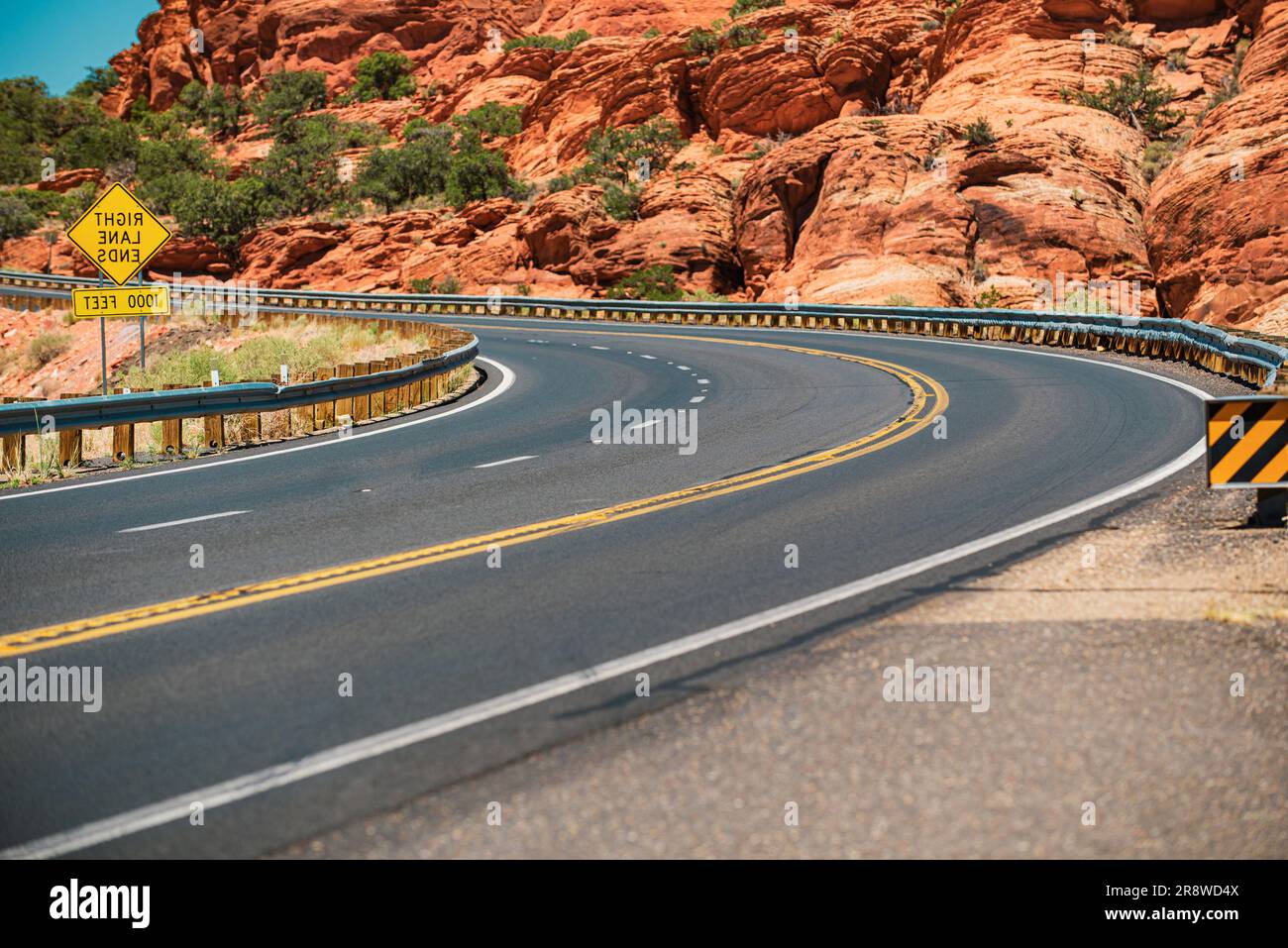 Empty scenic highway in Arizona, USA. Asphalt texture, way background ...