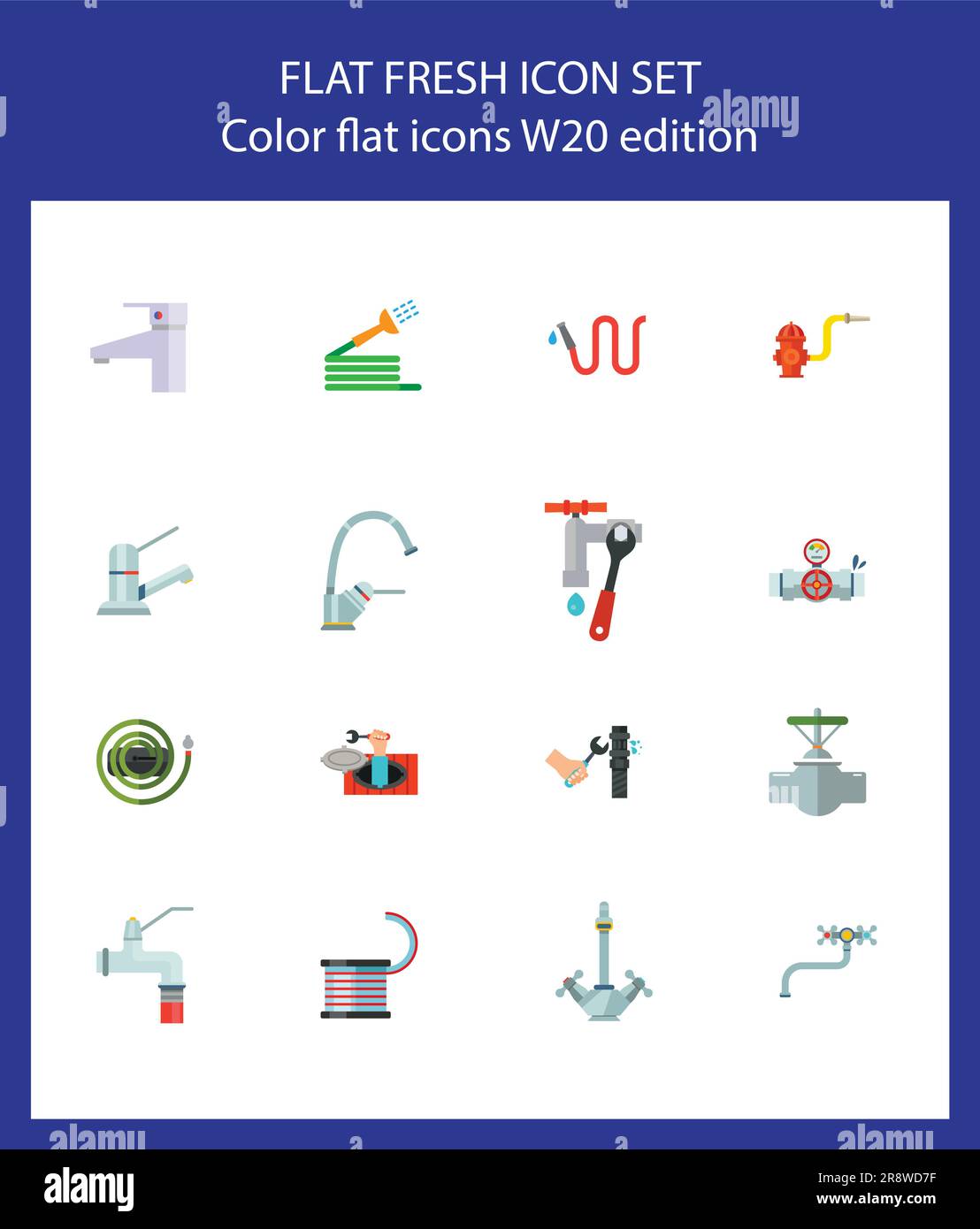 Plumbing icon set Stock Vector Image & Art - Alamy