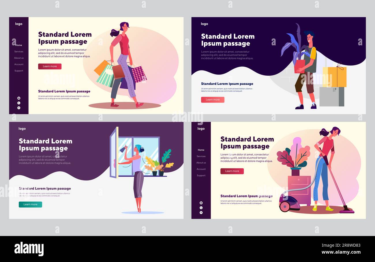 Domestic chores set Stock Vector Image & Art - Alamy