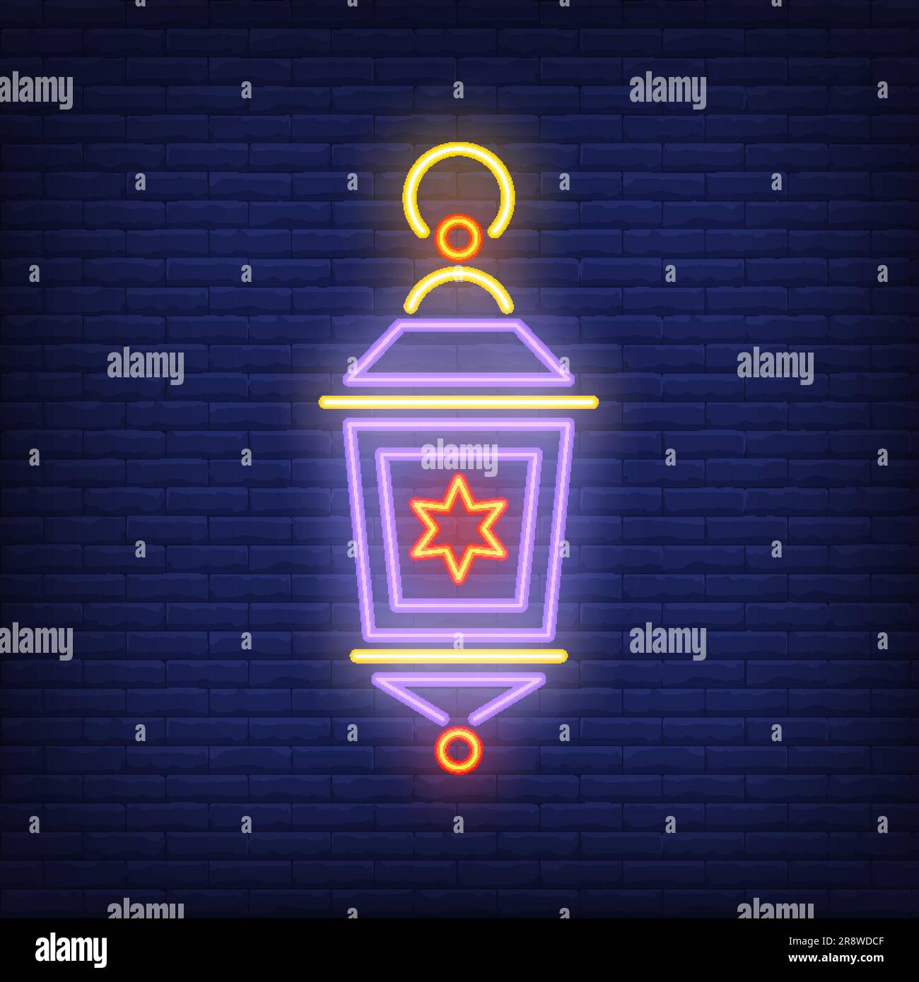 Traditional lantern neon sign Stock Vector Image & Art - Alamy