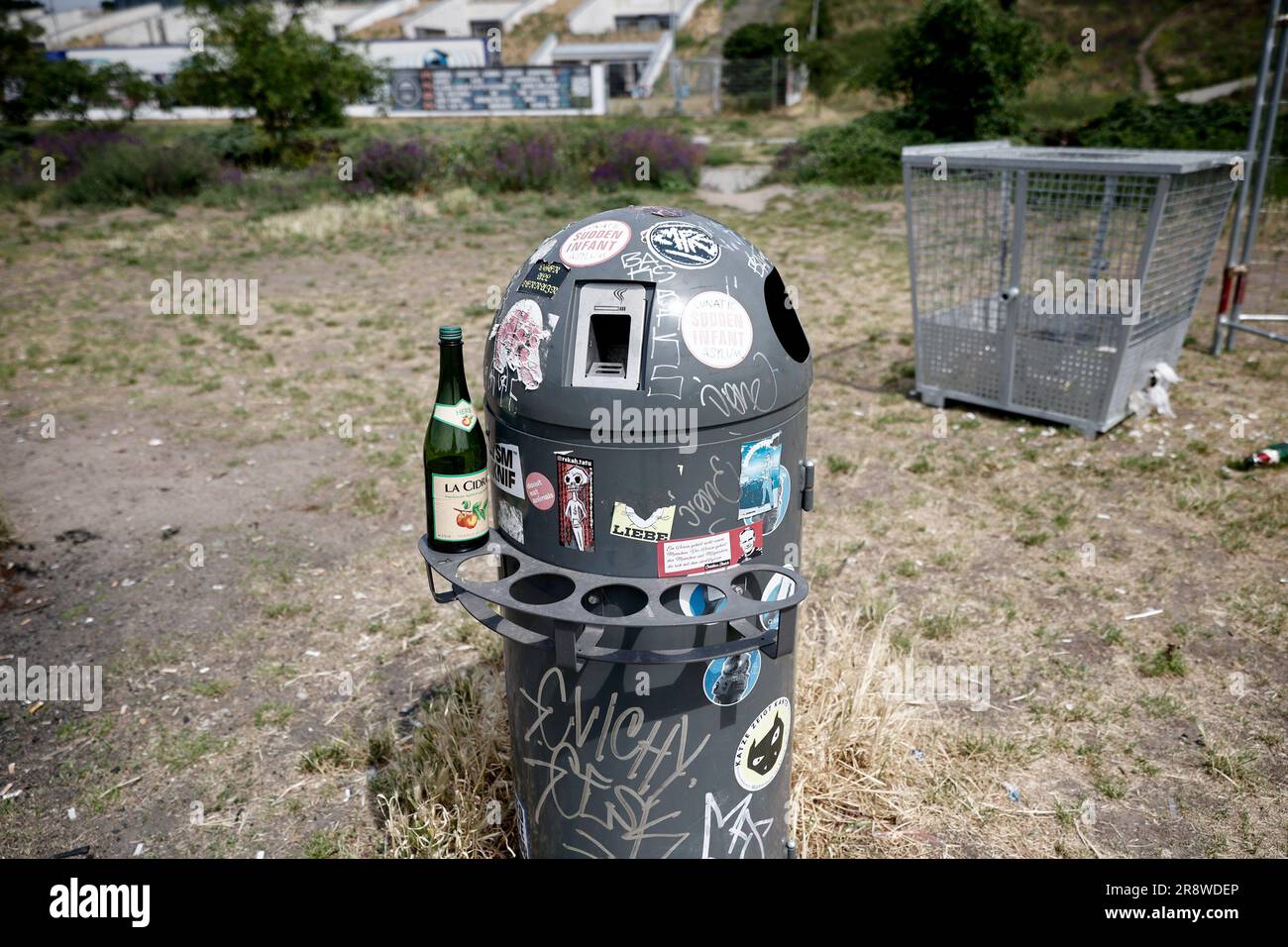 Berlin, Germany. 22nd June, 2023. A bottle stands on the edge of a ...