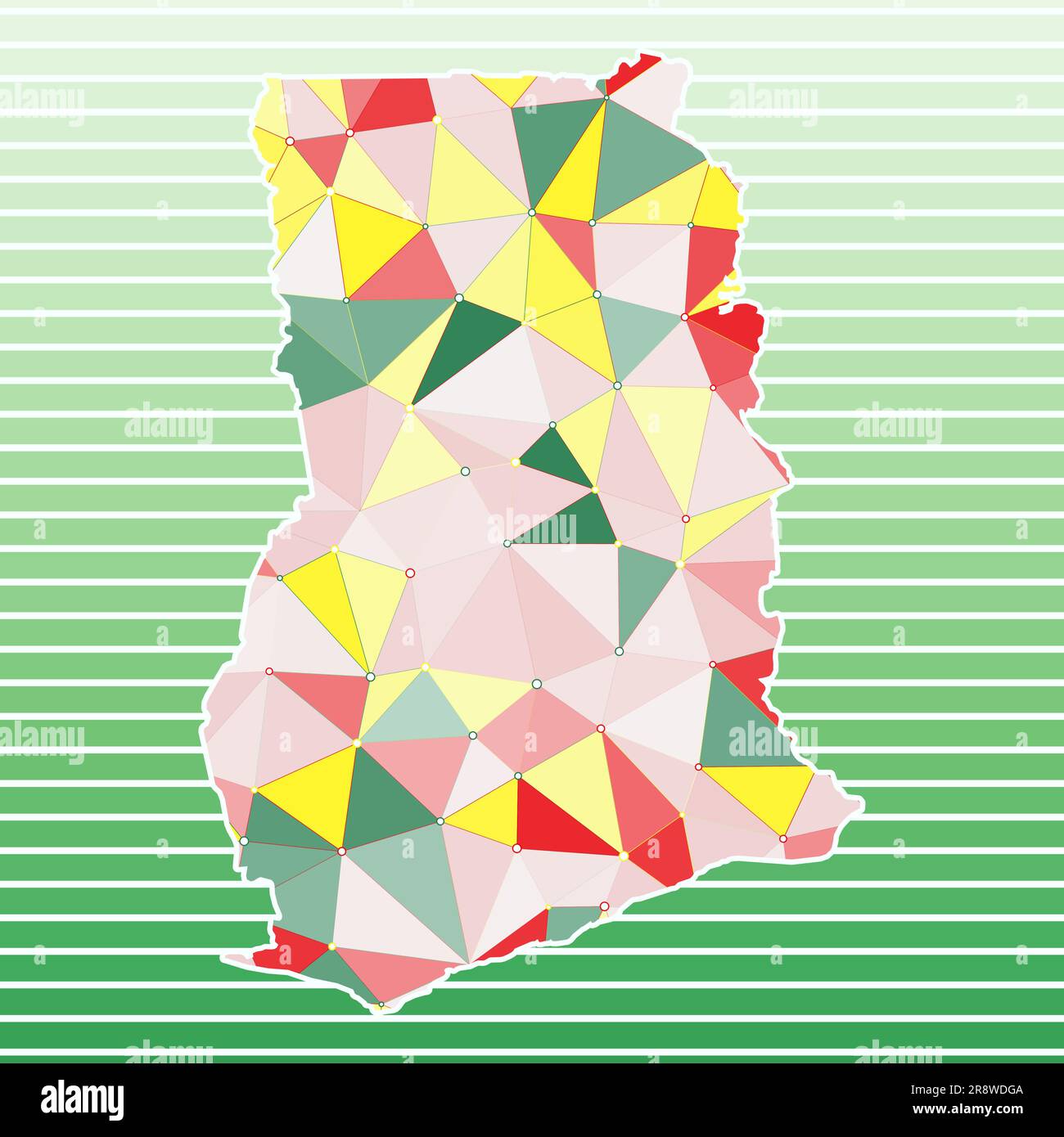 Ghana vector illustration. Ghana design on gradient stripes background ...