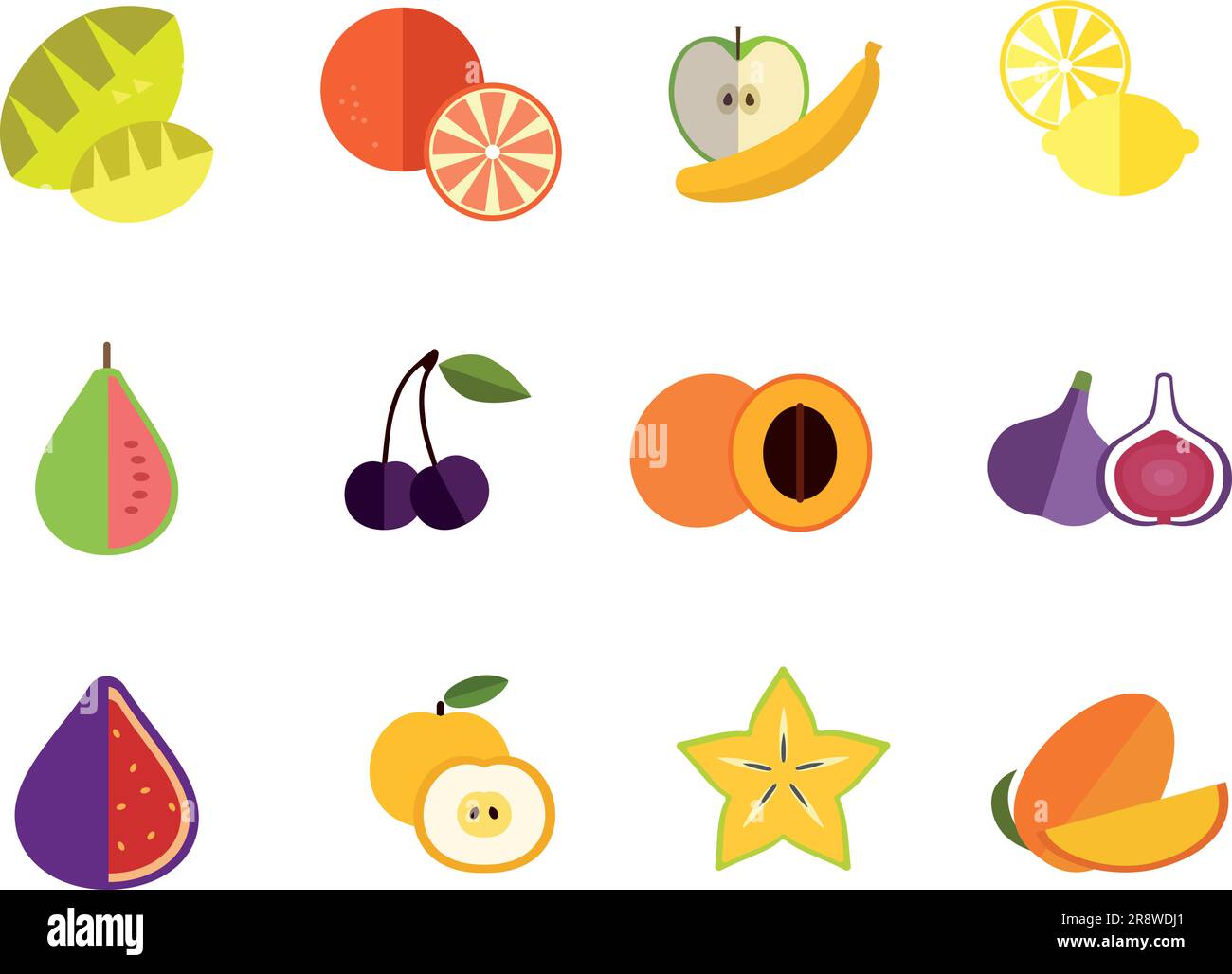 Fruit Icon Set Stock Vector Image & Art - Alamy