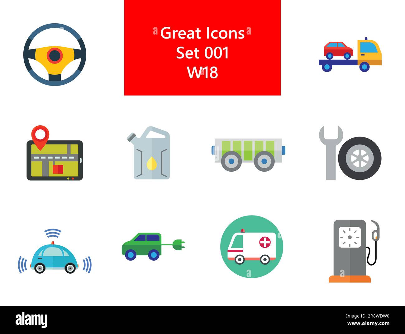 Car Icon Set Stock Vector Image & Art - Alamy