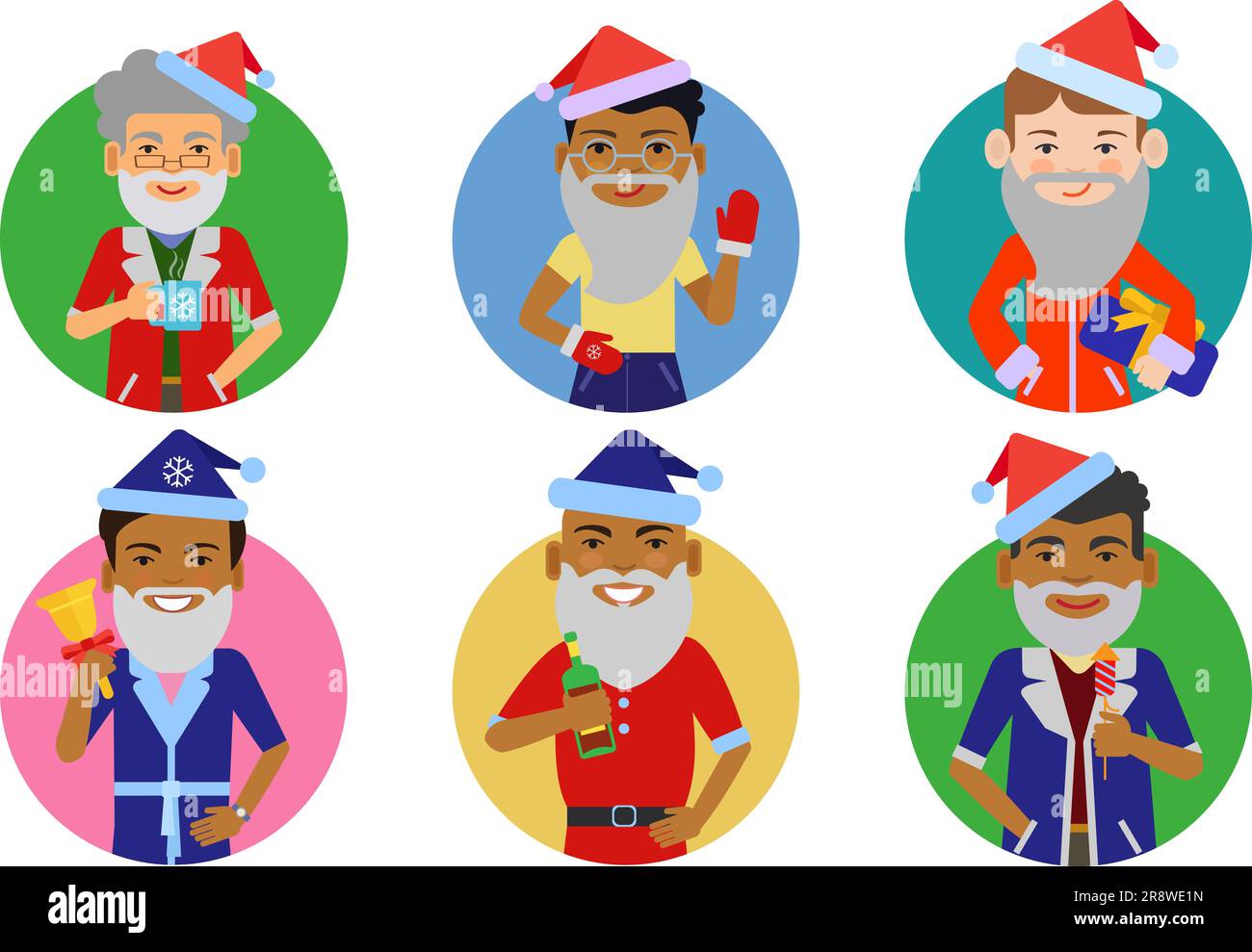 People wearing fake beards set Stock Vector Image & Art - Alamy