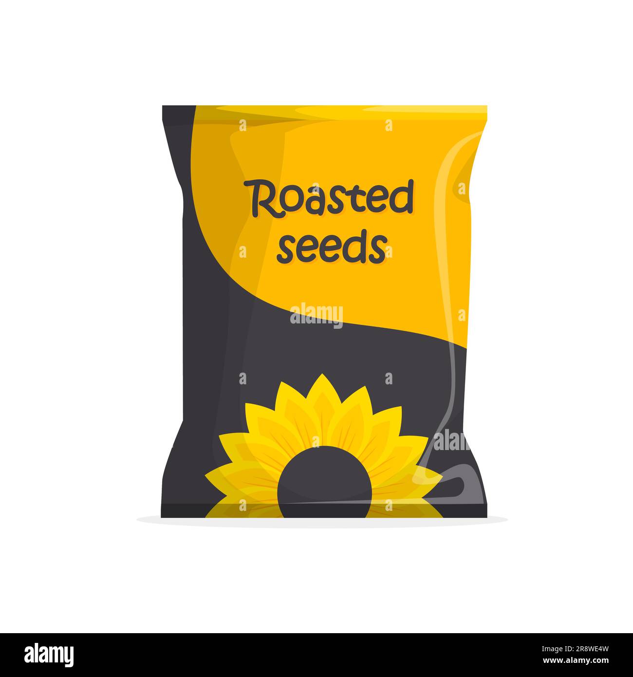 Roasted sunflower seeds. Product packaging design. Template or mockup ...