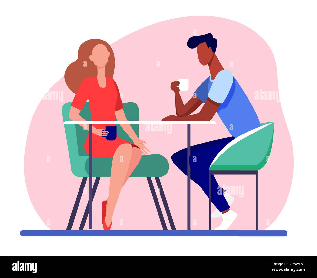 Couple drinking tea coffee Cut Out Stock Images & Pictures - Alamy