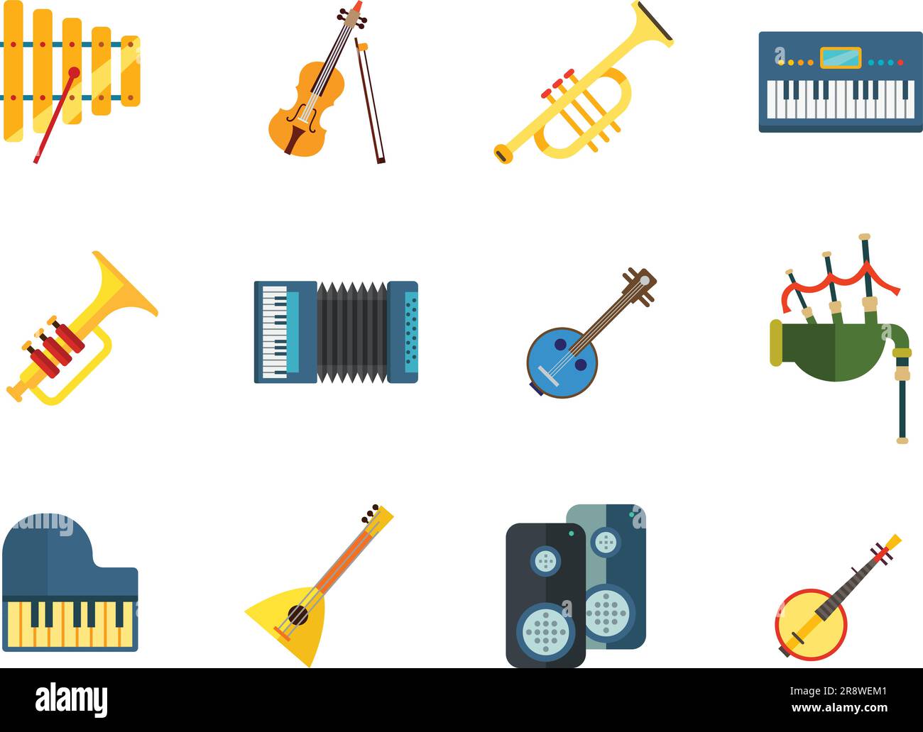 Music Instrument Icon Set Stock Vector Image & Art - Alamy