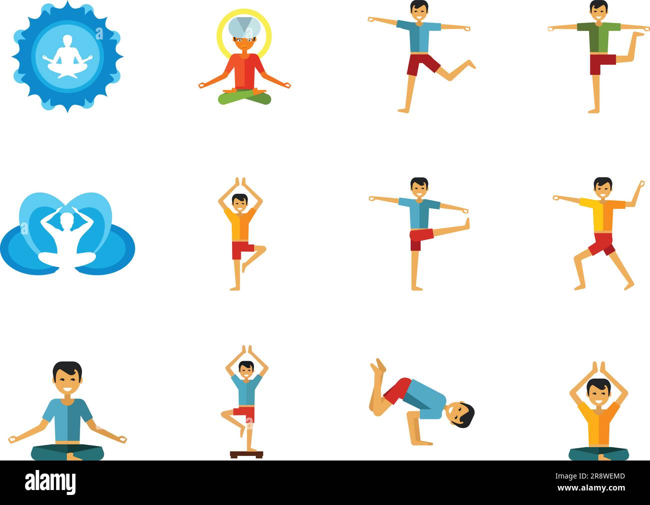 Yoga Icon Set Stock Vector Image & Art - Alamy
