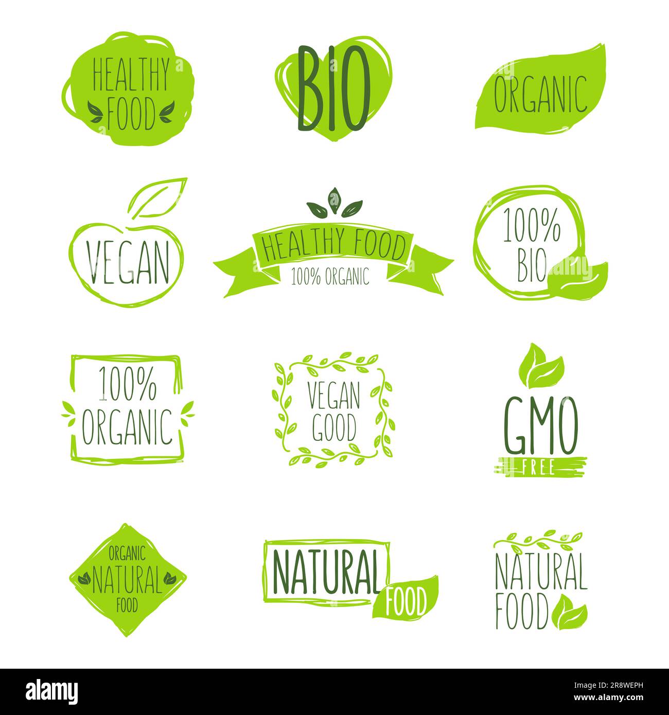 Organic product emblem set Stock Vector Image & Art - Alamy