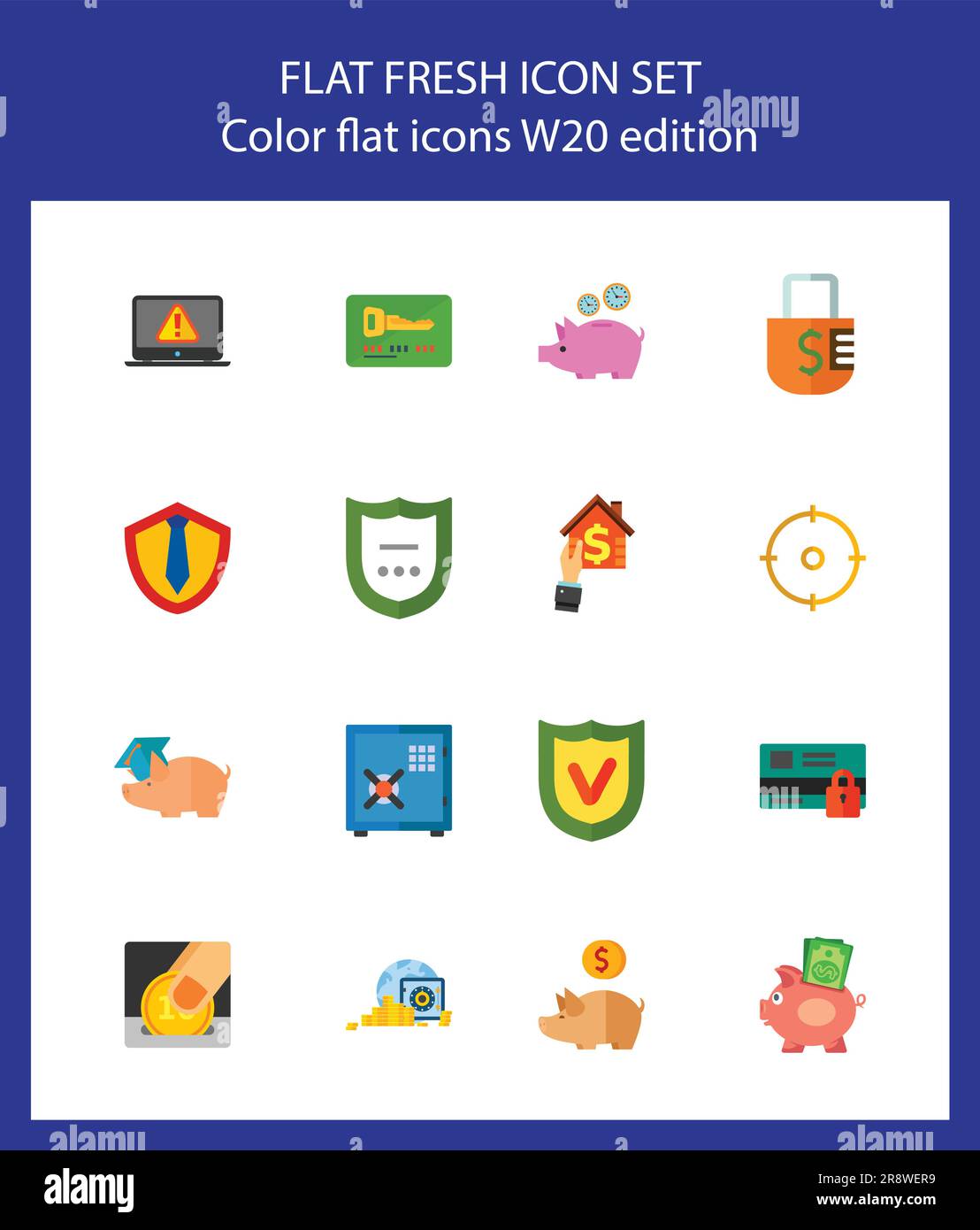 Saving account icon set Stock Vector Image & Art - Alamy