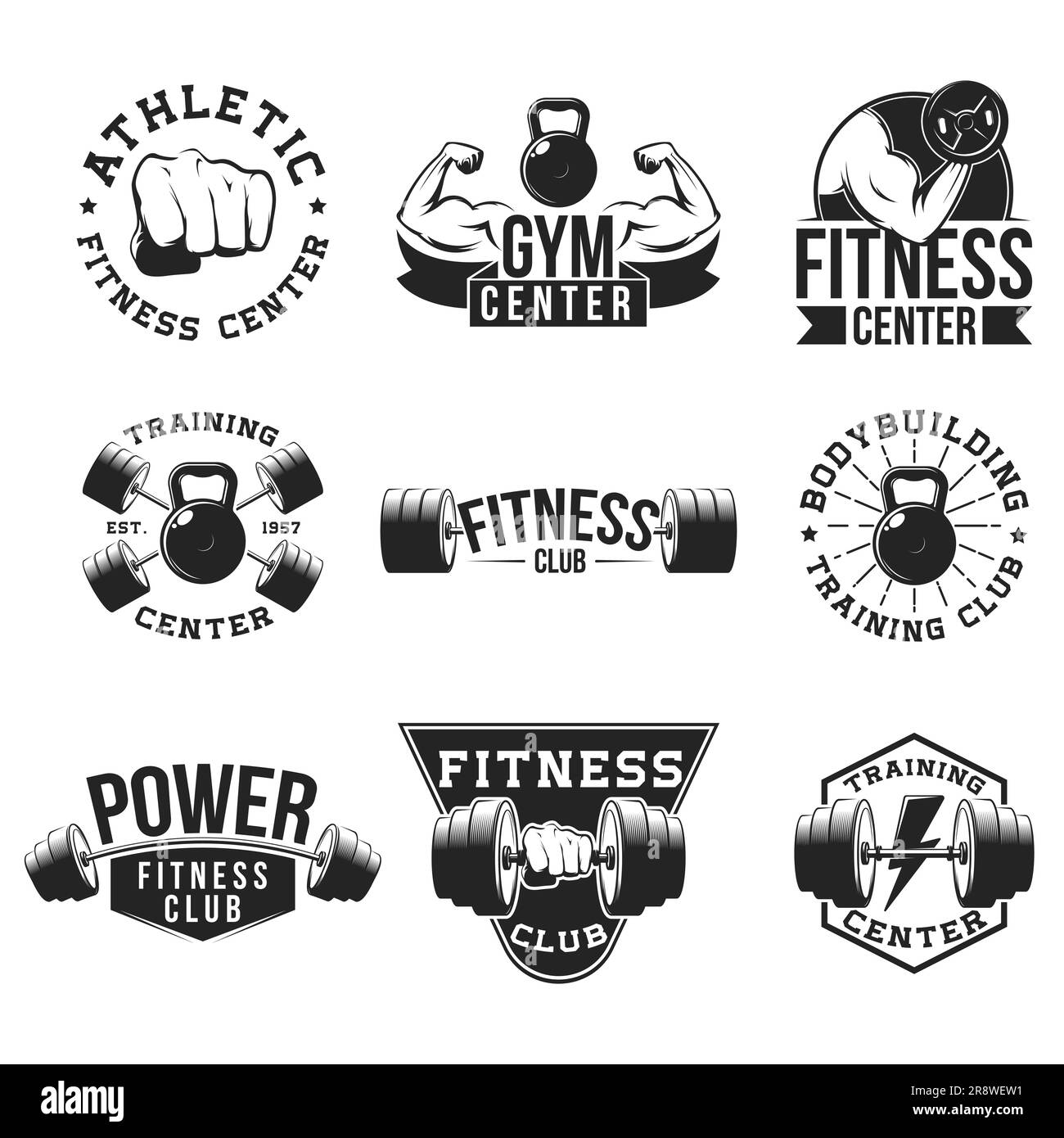 Athlete emblem Black and White Stock Photos & Images - Alamy